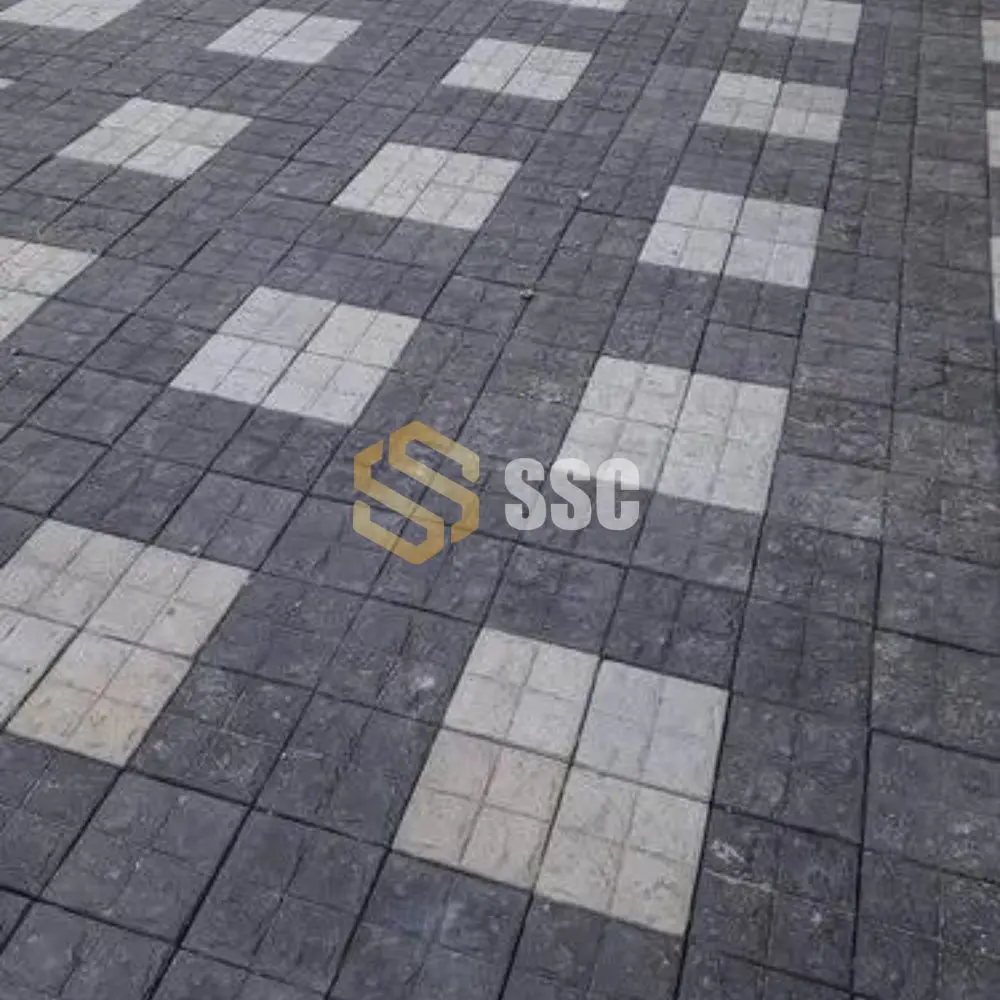 Cobble Paver Square Pattern Paver Cottage Stone Grey Per Square 33